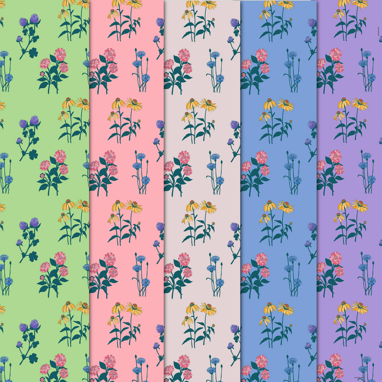 Seamless Digital Pattern Paper – Printable Scrapbook & Craft Sheets ...
